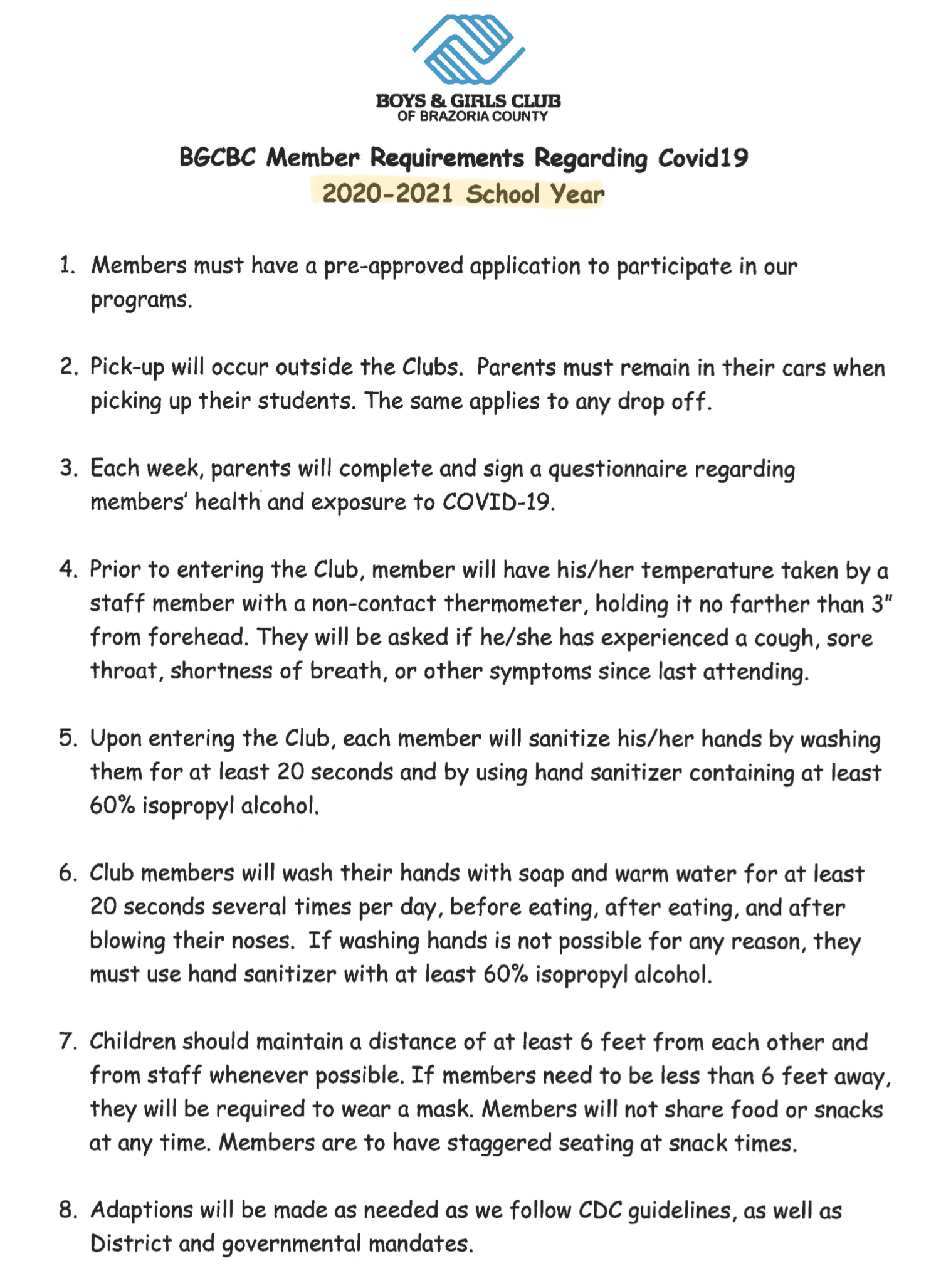 Member Requirements